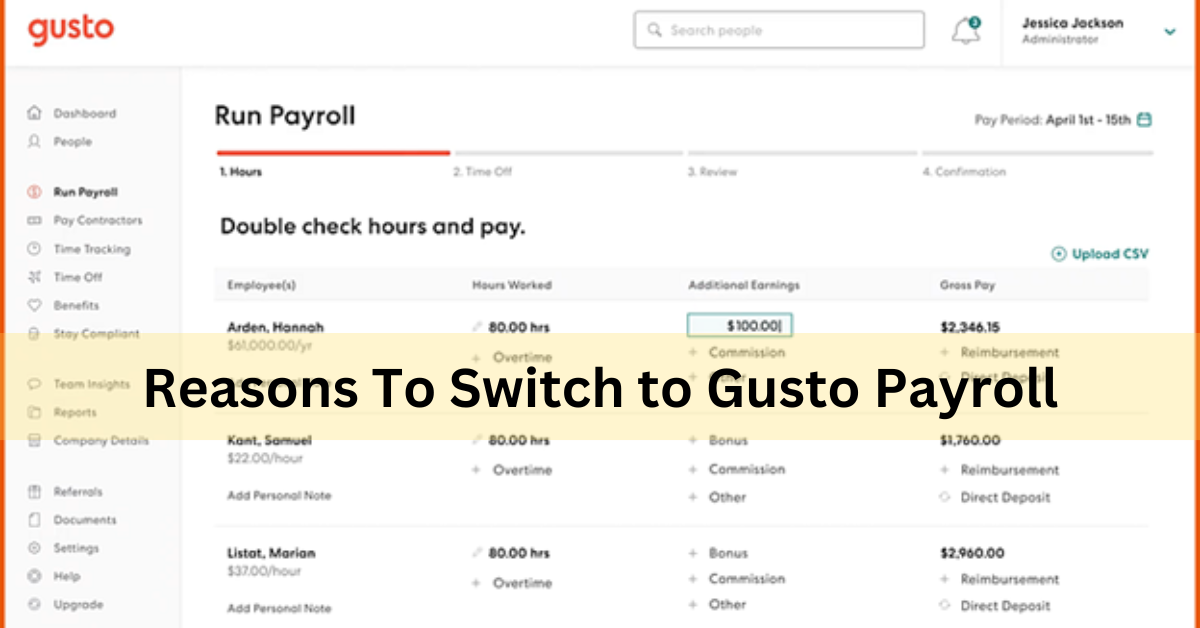 5 Reasons to Switch to Gusto Payroll Today